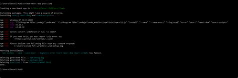 cmd reactjs create react app gets an error stack overflow