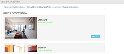 simple online hotel reservation system in php with source code source