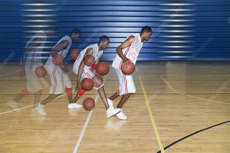 Basketballer Dribbling Stock Image P960 0728 Science Photo Library