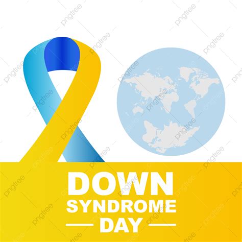 Diseño De Cinta Vectorial Del Día Mundial Del Síndrome De Down Con Mapa
