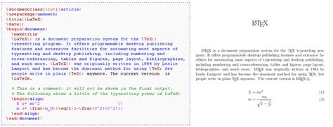 the latex input and corresponding output 6 download scientific diagram