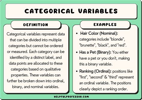 25 categorical variable examples 2023
