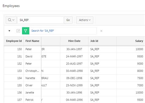 building and customizing an interactive grid in oracle application