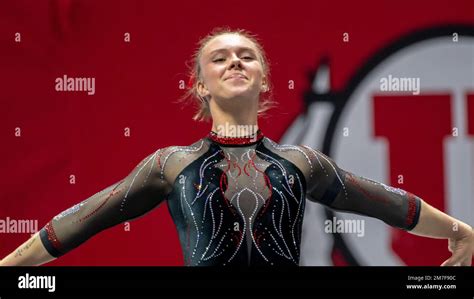 Utah Gymnast Maile Okeefe Performs Her Floor Routine During An Ncaa