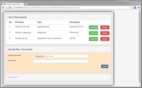 spring mvc 4 fileupload download hibernate mysql example