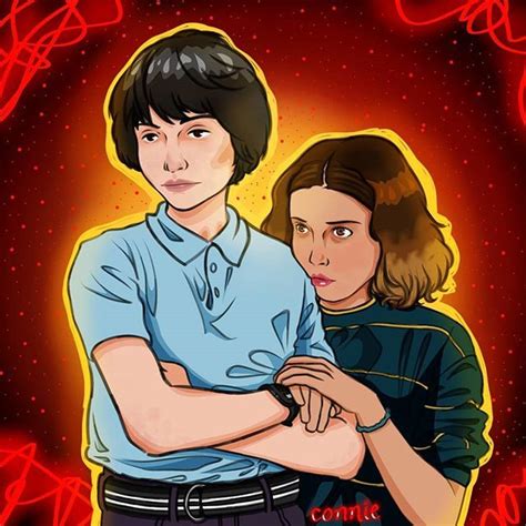 Stranger Things Mike And Eleven By Connie Connieartpy Finn Wolfhard