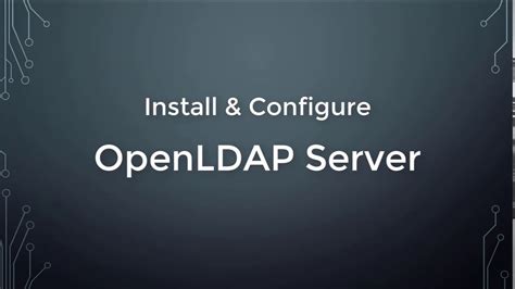 install and configure openldap server on centos7 youtube