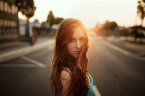 Wallpaper Sunlight Women Model Portrait Sunset Long Hair