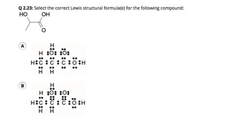 Solved Q 2 23 Select The Correct Lewis Structural