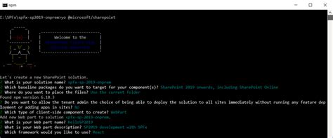 spfx with sharepoint 2019