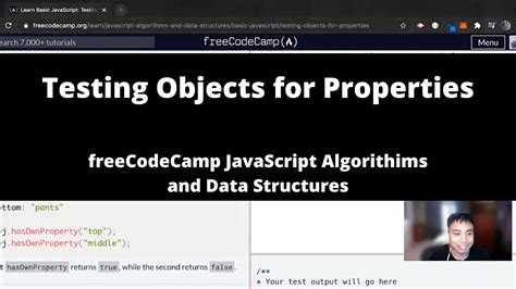 testing objects for properties basic javascript freecodecamp tutorial