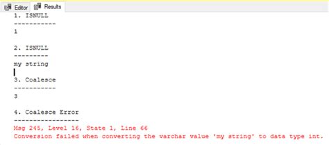 coalesce sql function