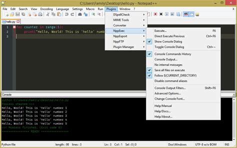 how to configure notepad for use with python learnpython