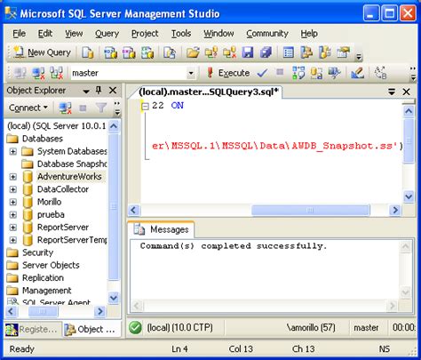 sqlcoffee database snapshots