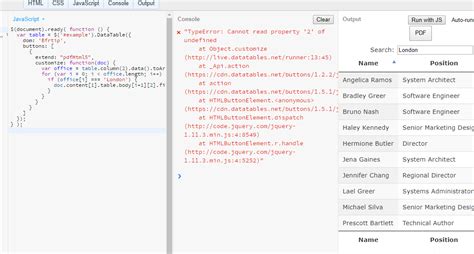 pdf export — datatables forums