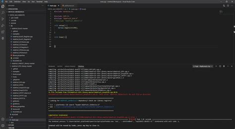 include platformio cant find included libraries stack