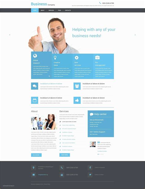html5 website templates free download of 20 business html template free