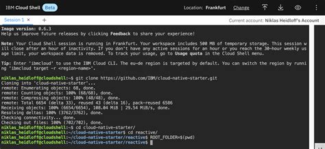 access ibm cloud shell reactive messaging with quarkus