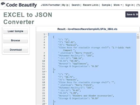 convert excel into json convert excel spreadsheets to