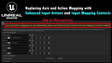 unreal engine 5 replacing old input actions with enhanced input