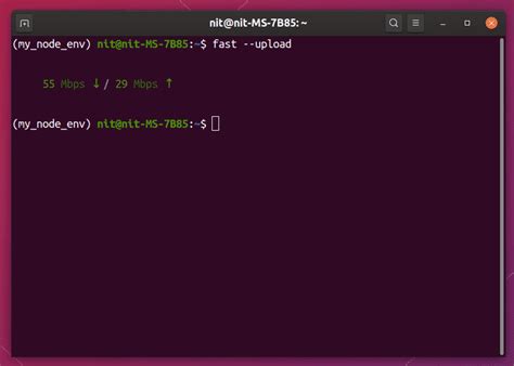 command line apps to perform a internet speed test on