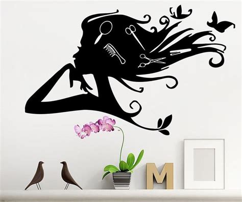 Beauty Salon Decals Scissors Decal Combs Wall Decals Beauty Etsy