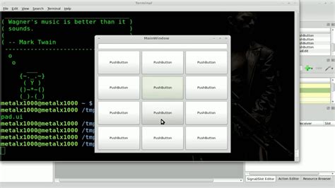 create a gui number pad in qt4 designer python linux
