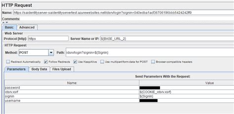 jmeter post request is returning 200 ok instead of 302 redirect hot