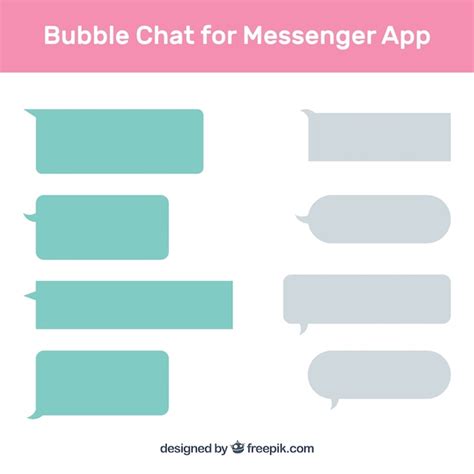 Conjunto De Diferentes Burbujas De Chat Para Aplicación De Mensajería