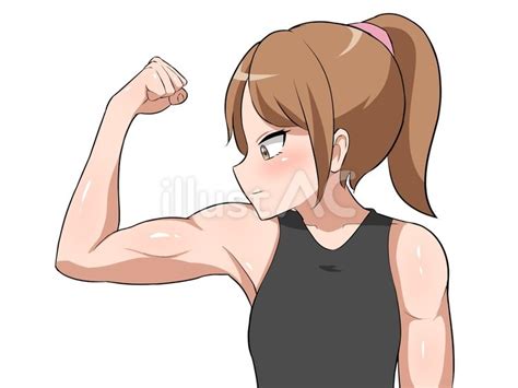 力こぶ 女性イラスト No 24316090｜無料イラスト・フリー素材なら「イラストac」
