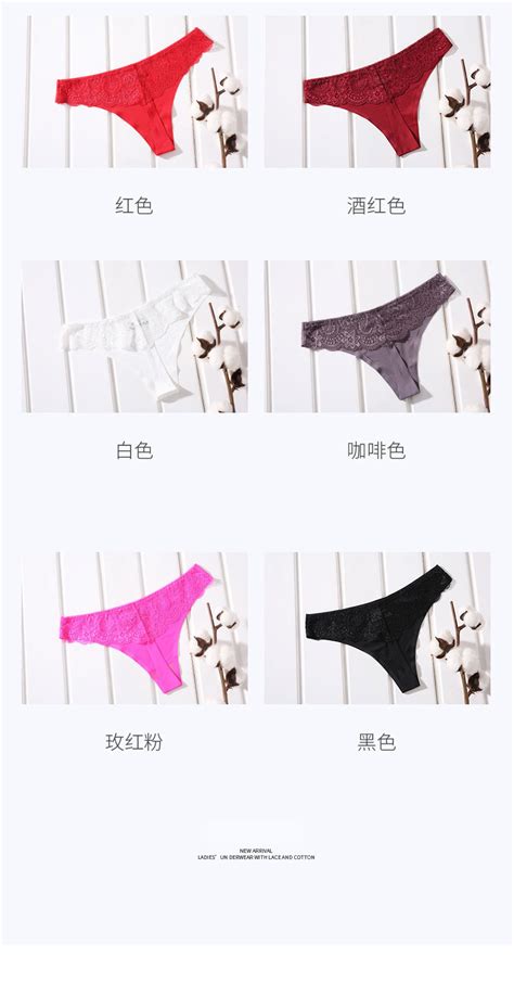 Sexy Women G String Thongs Lace Floral Sheer Low Waist Underwear Soft
