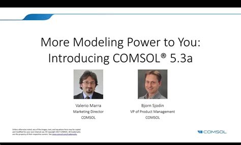 Introducing Comsol Multiphysics® And Comsol Server™ 5 3a