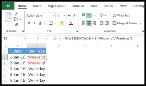 excel weekday function example sample file