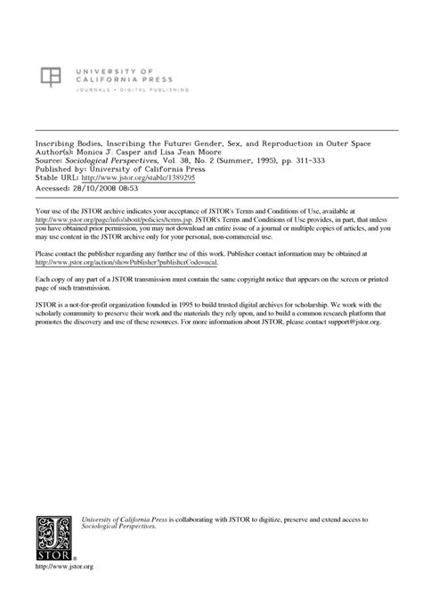 Pdf Inscribing Bodies Inscribing The Future Gender Sex And