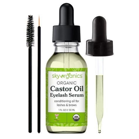 Sky Organics Organic Castor Oil Eyelash Serum For Lashes