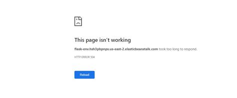 amazon web services aws beanstalk error 504 timeout on python flask
