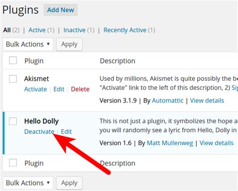 how to disable wordpress plugins inmotion hosting support center