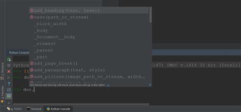 python docx will not autocomplete on ides stack overflow