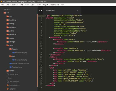 unit testing why does running phpunit with laravel