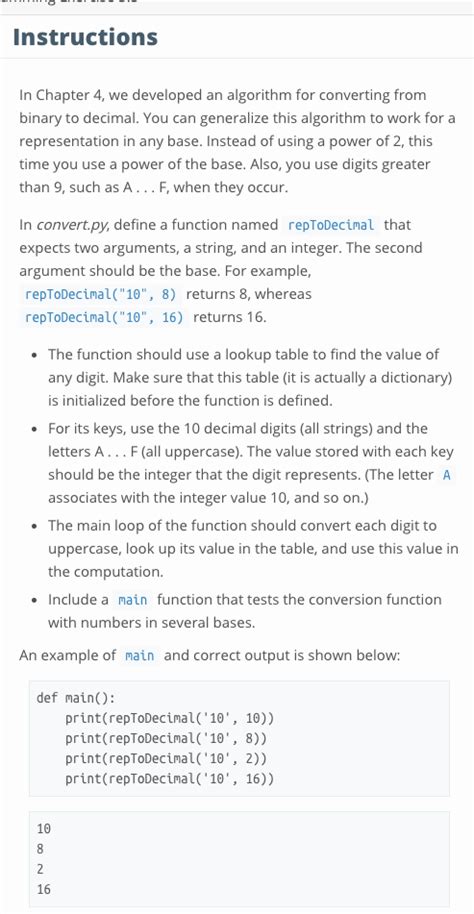 solved instructions in chapter 4 we developed an algorithm
