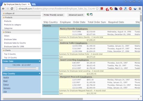 how to build database reports with php and mysql