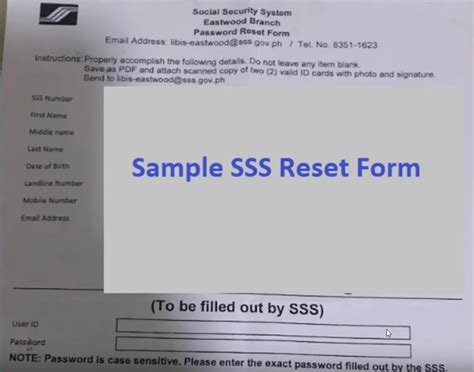 sss password reset form sss answers