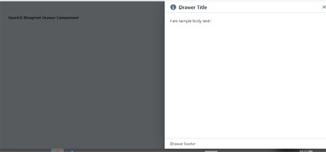 reactjs blueprint drawer component geeksforgeeks