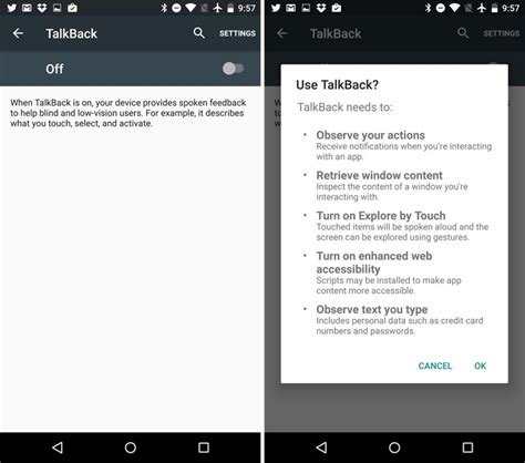 talkback accessibility options on android screenshots cnet
