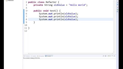 how to rafactor a variable name using eclipse ide youtube