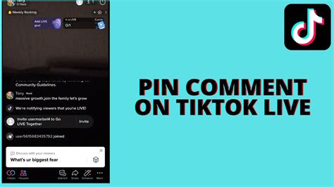 How To Pin A Comment On Your Tiktok Live Stream Youtube