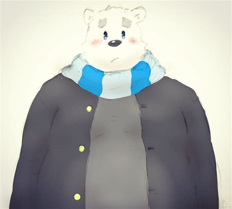 The Big Imageboard Tbib 2018 Anthro Bear Black Nose Blue Eyes Blush
