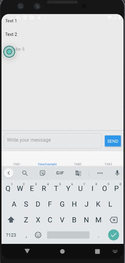 a react native keyboard accessory view navigation
