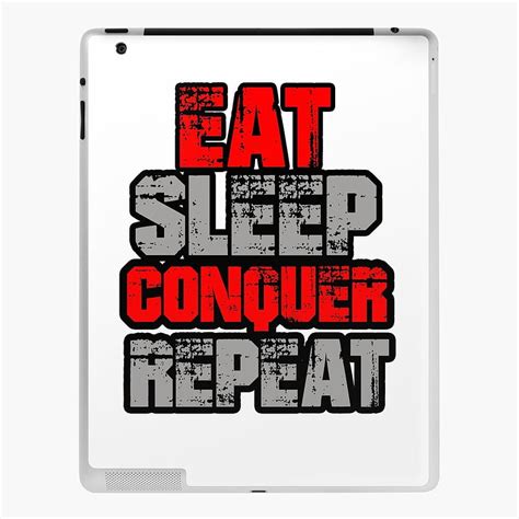 Eat Sleep Conquer Repeat A Inch Matte Softcover Journal Notebook With