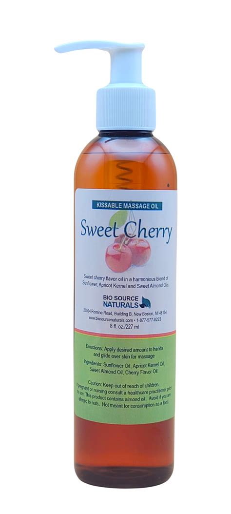 Buy Sweet Cherry Kissable Massage Oil Biosource Naturals Carrier Oils
